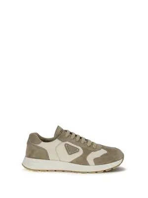 Prada Prax Sneakers In Suede And Re-nylon - Cream