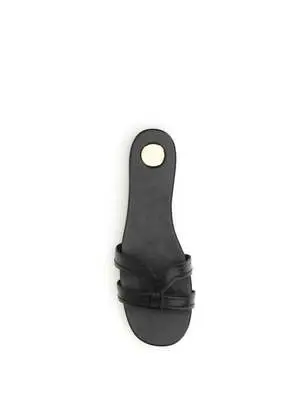 Saint Laurent Smooth Leather Mabrouka Sandals