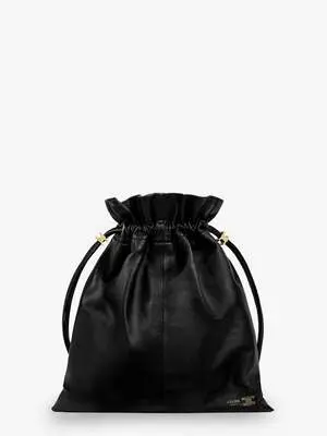Celine Crystal Leather Crossbody Bag - Black