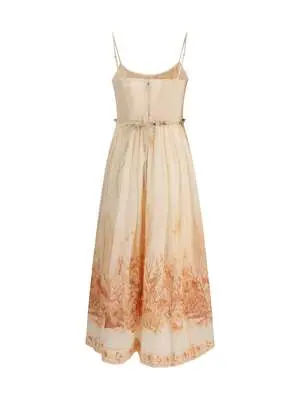Zimmermann Wanderlust Corset Midi Dress - Pink