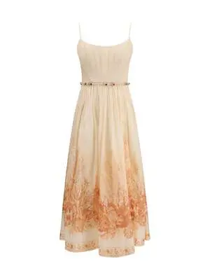 Zimmermann ZIMMERMANN Wanderlust Corset Midi Dress Pink