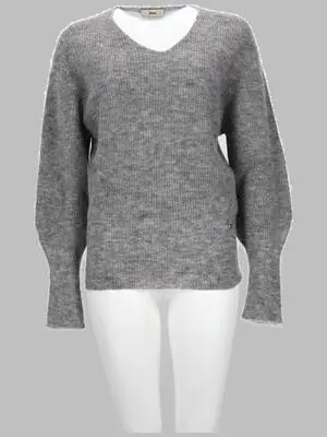 Herno Alpaca Blend V-neck Pullover - Gray