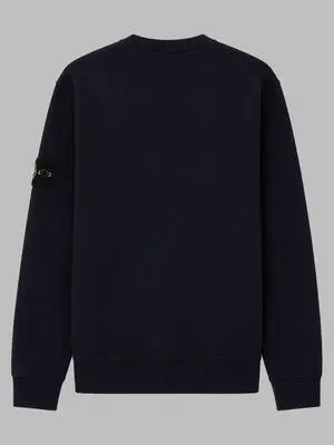 Stone Island Felpa Con Patch Logo - Blue