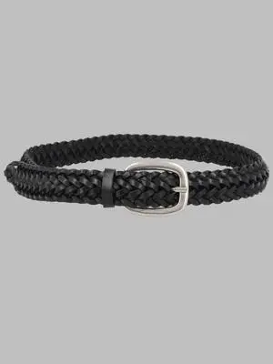 GOLDEN GOOSE Braided Leather Belt - Black