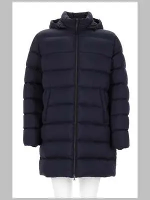 Herno Cappotto Imbottito Con Cappuccio - Blue