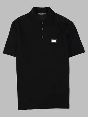 Dolce & Gabbana Polo Con Patch Logo - Black