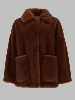 Herno Cappotto In Eco-pelliccia - Brown