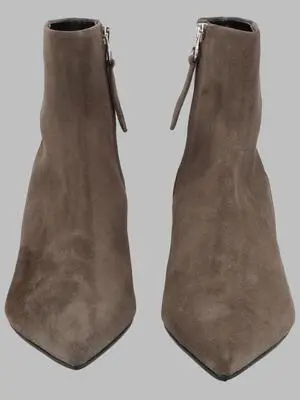 AeydĒ Suede Kitten Heel Ankle Boots - Gray