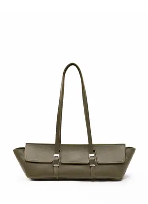 ELLEME Le Bateau Pebbled Leather Silver - Khaki