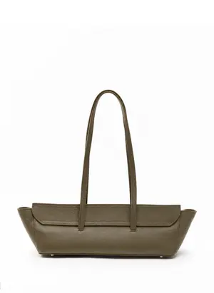 ELLEME Le Bateau Pebbled Leather Silver - Khaki