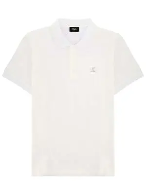 Fendi Polo With Logo - White