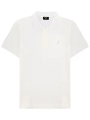 Fendi Polo With Logo - White