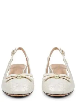 Dior Leather Slingback Ballerina Pumps