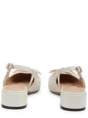 Dior Leather Slingback Ballerina Pumps