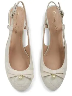 Dior Leather Slingback Ballerina Pumps