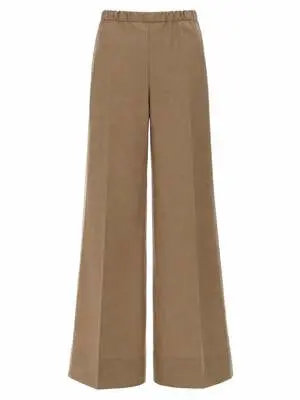 Moncler Pantalone Sartoriale In Cotone - Cream