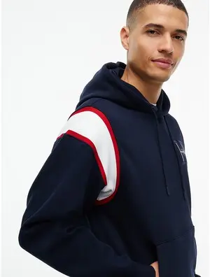 Tommy Hilfiger H-logo Patch Pique Hoodie