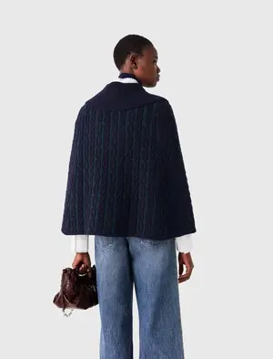 Maje Cropped Cape Cardigan