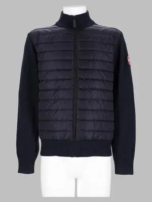 Canada Goose Wool Zip Up Jacket - Black