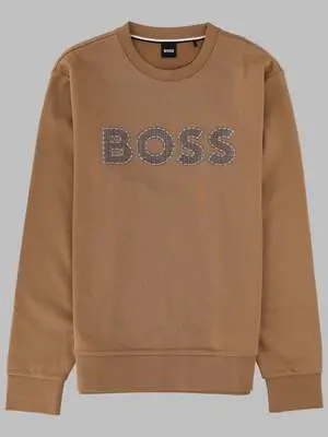 BOSS Felpa Con Logo - Brown