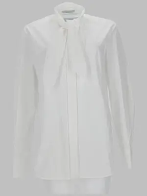 Givenchy Bow Detail Cotton Shirt - White