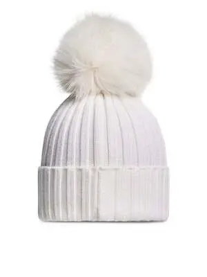 Moncler Wool Hat With Pom Pom