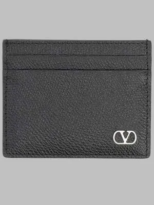 Valentino Garavani Portacarte Vlogo In Pelle - Black