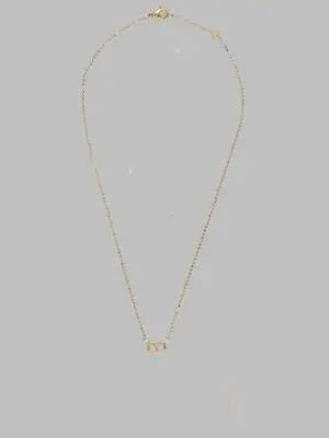 Valentino Garavani Rhinestone Ovalette Necklace - Gold