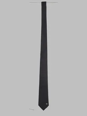 Valentino Garavani Valentino Silk Logo Tie Black