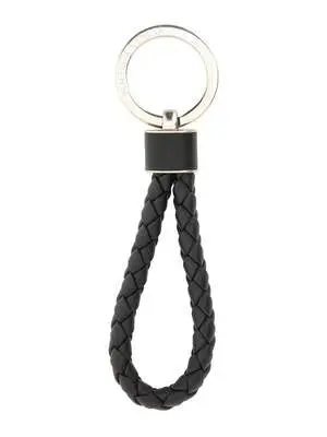 Bottega Veneta Woven Leather Keychain - Black