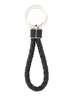 Bottega Veneta Woven Leather Keychain - Black