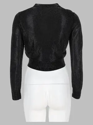 Alexander Wang Metallic Button-up Top - Black