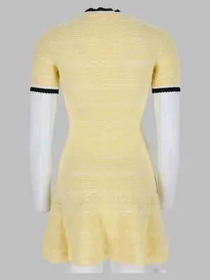 SELF-PORTRAIT Short Sleeve Knit Mini Dress