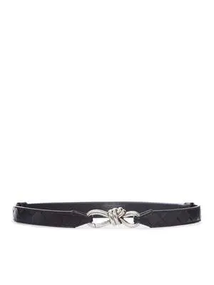 Bottega Veneta Nappa Leather Belt - Black