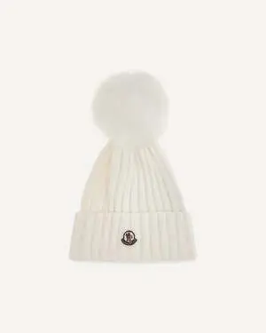 Moncler Wool Hat With Pon Pon
