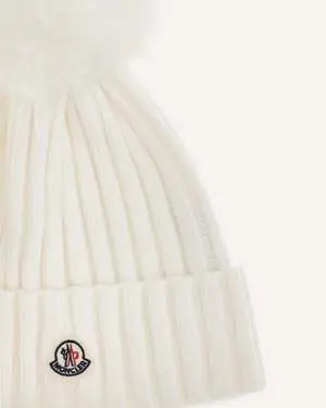 Moncler Wool Hat With Pon Pon