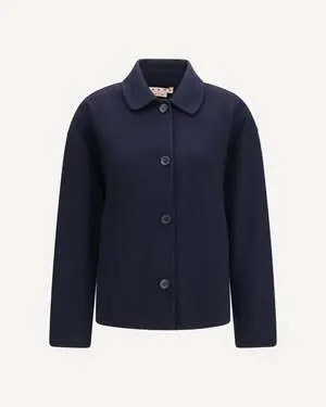 Marni Wool Jacket With Logo Embroidery