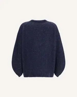 Fabiana Filippi Bouclé Yarn Sweater With Lurex - Blue