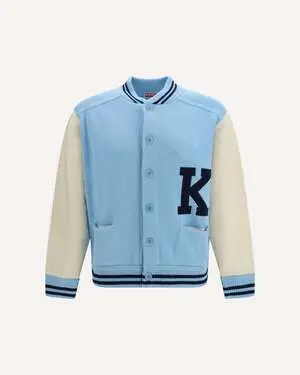 Kenzo Varsity Woo Cardigan Mae - Light Blue