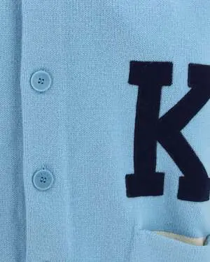 Kenzo Varsity Wool Cardigan - Light Blue