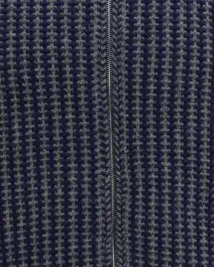 Versace Intarsia Wool Knit Zip Cardigan