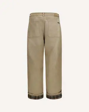 GOLDEN GOOSE Cotton Pants With Check Detail