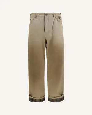 GOLDEN GOOSE Cotton Pants With Check Detail