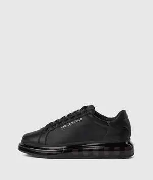 Karl Lagerfeld Kapri Kushion Lace Leather Sneakers - Black
