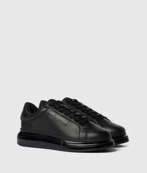 Karl Lagerfeld Kapri Kushion Lace Leather Sneakers - Black