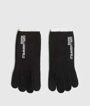 Karl Lagerfeld Knitted Gloves - Black