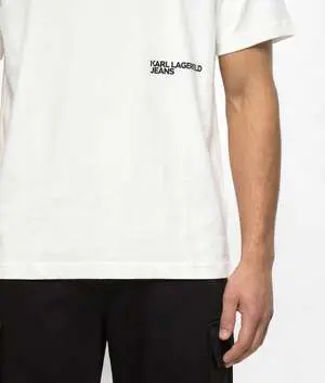 KL JEANS Relaxed Seam-detail T-shirt - Egret