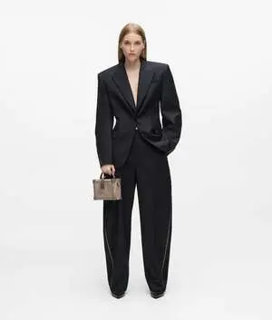 Karl Lagerfeld Suede Trunk Bag - Ash Grey