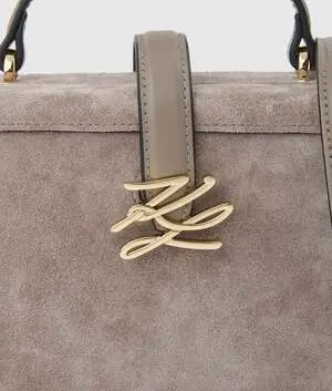 Karl Lagerfeld Suede Trunk Bag