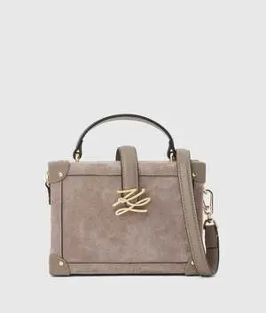 Karl Lagerfeld Suede Trunk Bag